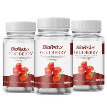 Kit 3 Goji Berry 60 Cápsulas - Bio Redux - Fitoterápicos - Magazine Luiza