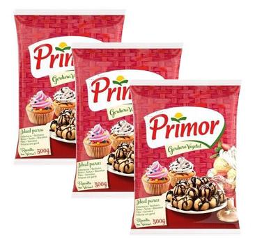 kit 3 GORDURA VEGETAL PRIMOR Bolos Salgados tortas 500G - Alimentos ...
