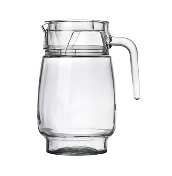 Kit 3 Jarra De Vidro Transparente Com Tampa Agua Suco Alça Bico 1,4 L ...