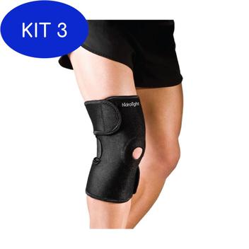 Kit 3 Joelheira com Reforço Patelar Ajustável - Hidrolight - Cinta para ...