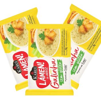 Kit 3 Lámen De Arroz Sem Glúten Karui Sabor Galinha 78g - Macarrão Instantâneo / Miojo / Lámen ...