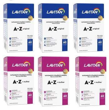 Kit 3 Lavitan M 60 Capsulas + 3 Lavitan H 60 Capsulas - Multivitamínico ...
