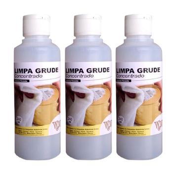 Kit 3 Limpa Grude Removedor Manchas Batom Cola Grudes 240Ml - W&w ...