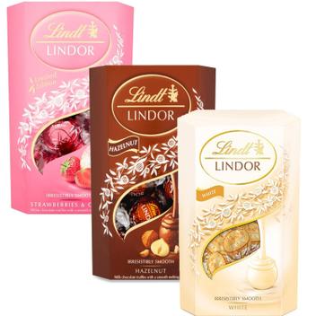 Kit 3 Lindor 200G: Morango, Avelã E Chocolate Branco Lindt - Chocolate ...
