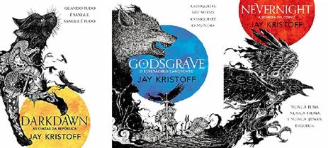 KIT 3 LIVROS CRONICAS DA QUASINOITE Jay Kristoff Nevernight + Godsgrave ...