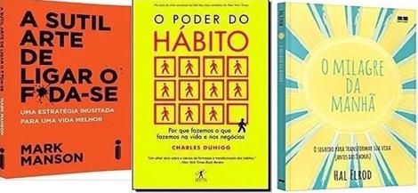 Kit 3 Livros Sutil Arte Milagre Do Amanha Poder Do Habito - Intrínseca ...
