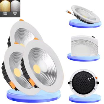 Kit 3 Luminária DownLight Led Cob 50W Embutir Redondo Bivolt 110v-220v Frio 6500k ou Quente ...