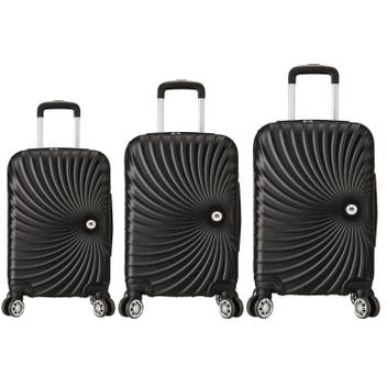 Kit 3 Mala de Viagem AS65 Grande, Média e Bordo c/ puxador e rodas 360º ...