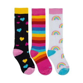 Kit 3 Meias 3/4 Infantil Cano Longo Colorida Galocha Patins - Rossini ...