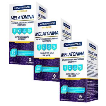 Kit 3 Melaton Suplemento Alimentar 0,21mg Catarinense 60 Comprimidos ...