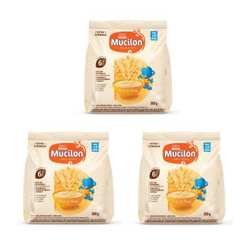 Kit 3 mucilon arroz e aveia sache 360g - Nestlé - Cereal Infantil ...