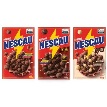 Kit 3 Nescau Cereal Matinal - Tradicional, Duo e Extra Cacau - Nestlé ...