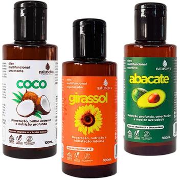 Kit 3 Óleo Capilar Natuseiva 100ml - Hidratação e Nutrição para Pele e ...