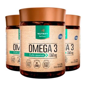 Kit 3 Ômega 3 TG Ultra Nutrify 120 Cápsulas - Ômega 3 / Óleo de Peixe - Magazine Luiza