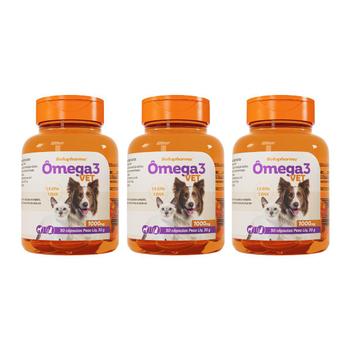 Kit 3 Ômega 3 Vet Suplemento Botupharma 1000mg 30 Cápsulas - Ômega 3 ...