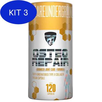 Kit 3 Osteo Repair 120 Capsulas - Under Labz - Colágeno - Magazine Luiza