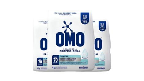 Kit 3 Pacote Lava Roupas Omo Pro Profissional Clinical 12 Kg - Sabão em ...