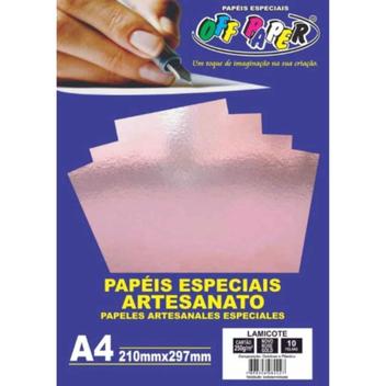 Kit 3 Pacotes Papel Lamicote Novo Rose Gold A4 250g 10fls - Off Paper ...