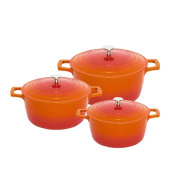 Kit 3 Panelas Mimo Cook&Chef - Laranja - Mimo Style - Jogo de Panelas ...