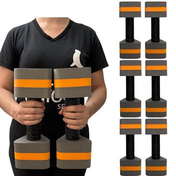 Kit 3 Pares de Halteres Hidroginástica Em EVA 2 A 3 Kg DF4012-CZ Cinza ...