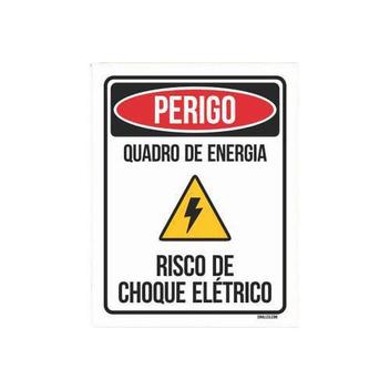Kit 3 Placas Perigo Quadro Energia Risco Choque - Sinalizo.Com - Placa ...