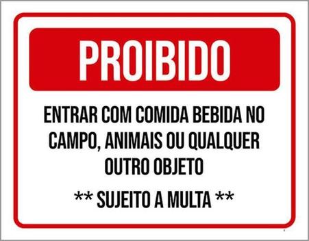 Kit 3 Placas Proibido Entrar Comida Bebida - Sinalizo - Placa de ...
