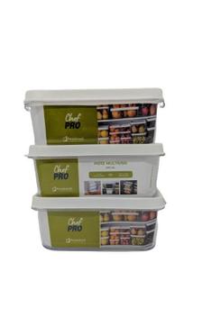 Kit 3 Potes Chef Pro Acrílico De Luxo Presente Dia Das Mães - Brand ...