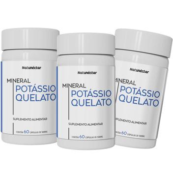 Kit 3 Potes Potássio Puro 100% Natural Suplemento Alimentar Original ...