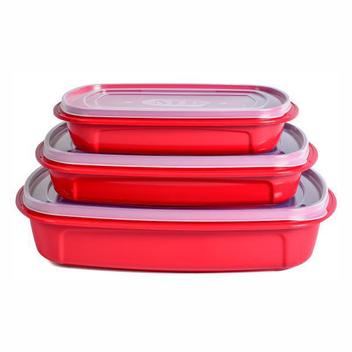 Kit 3 Potes Tapuer Plástica Retangular Multiuso Cores MB - MB Plásticos ...