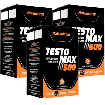Kit 3 Potes Testomax Suplemento Alimentar Natural Extra Puro Original ...