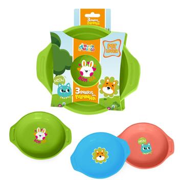 Kit 3 Pratos para Papinha Pet Lover Mundo Mágico - Xplast - Pratos ...