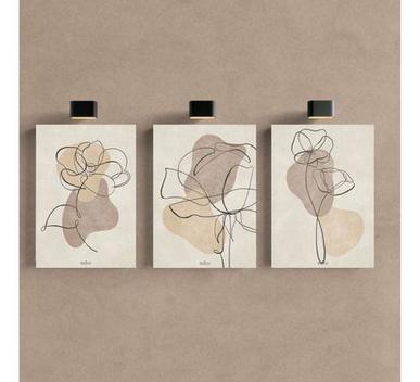 Kit 3 - Quadro Arte Moderna Pintura Abatrata Mdf Tratado - Genérica ...