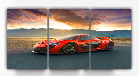 Kit 3 Quadros Amantes de Carro Automobilismo Corrida 120x60cm ...