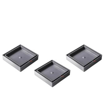 Kit 3 Ralos Ocultos Invisíveis 15x15 - Cinza Escuro - SS LARES - Ralo ...