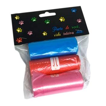 Kit 3 Refil Cata Caca Rolinhos Pet Sacolas Saquinho De Lixo para ...