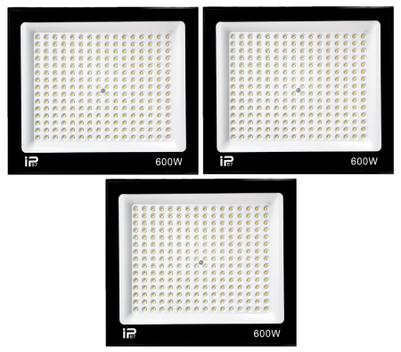 Kit 3 Refletor Led 600w Holofote Bivolt Prova Água Ip67 Frio - Hi ...