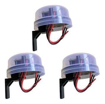 Kit 3 Relé Sensor Fotocélula Bivolt Suporte Acende Automátic ...