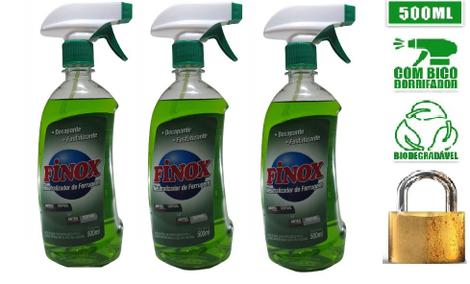 Kit 3 Removedor Evita Ferrugem Limpador Multiuso Finox 500ml ...