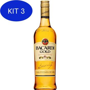 Kit 3 Rum Bacardi Carta Ouro 980ml - Rum - Magazine Luiza