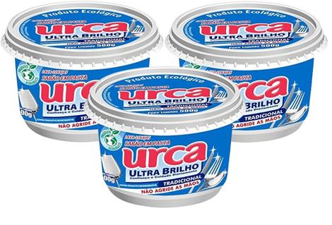 kit 3 Sabão Em Pasta Urca Ultra Brilho Tradicional 500g - Sabão ...