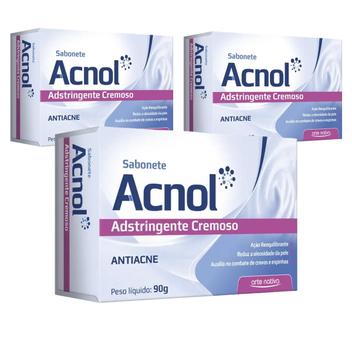 Kit 3 Sabonete Antiacne Cremoso Acnol - Arte Nativa - Antiacne ...