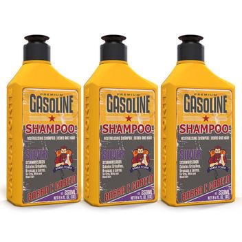 Kit 3 Shampoo Gasoline Silver Barba e Cabelo Desamarelador Grisalho ...