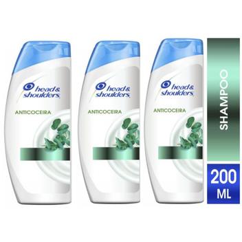 Kit 3 shampoo head & shoulders anticoceira 200ml - Procter - Shampoo ...