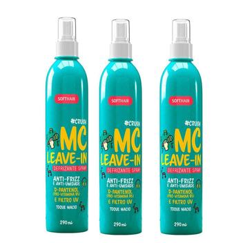Kit 3 Spray Anti-Frizz Protetor Térmico Mc Leave-In D-pantenol Soft Hair Crush 290ml ...