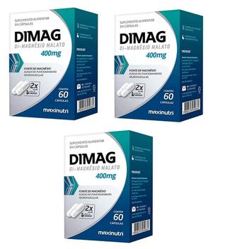 Kit 3 Suplemento Alimentar Dimag 400mg 60Cps - Maxinutri - Kit de ...