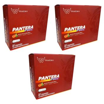 Kit 3 Suplemento Alimentar Pantera Fire 60Cps - Prowin ...