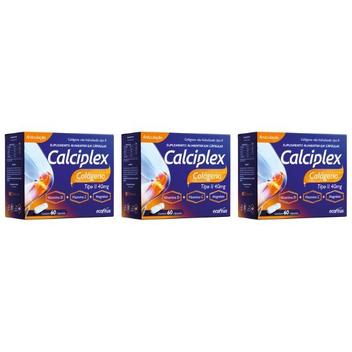 Kit 3 Suplemento Calciplex Tipo II 60 Capsulas - Ecofitus - Colágeno ...