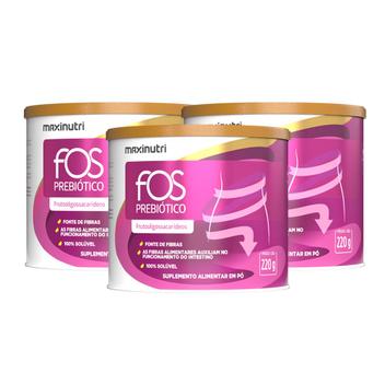 Kit 3 Suplemento FOS Rico em Fibra Prebiotica 220g Maxinutri - Kit de ...