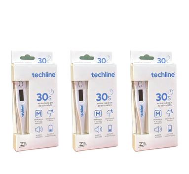 Kit 3 Termômetro Clínico Digital Techline - Termômetro Digital - Magazine Luiza