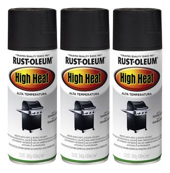 Kit 3 Tinta Rust Oleum Alta Temperatura 650c Churrasqueira - Rustoleum ...
